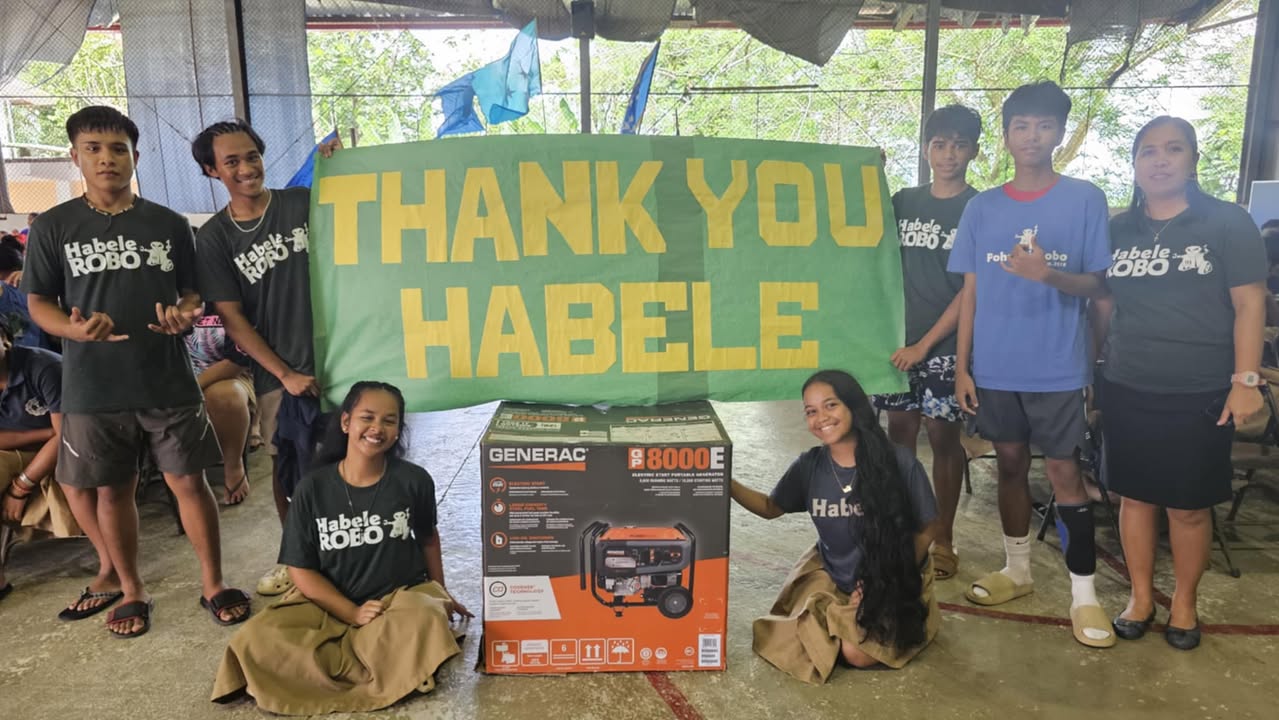 Generator Keeps Power Flowing to School on Pohnpei - Habele